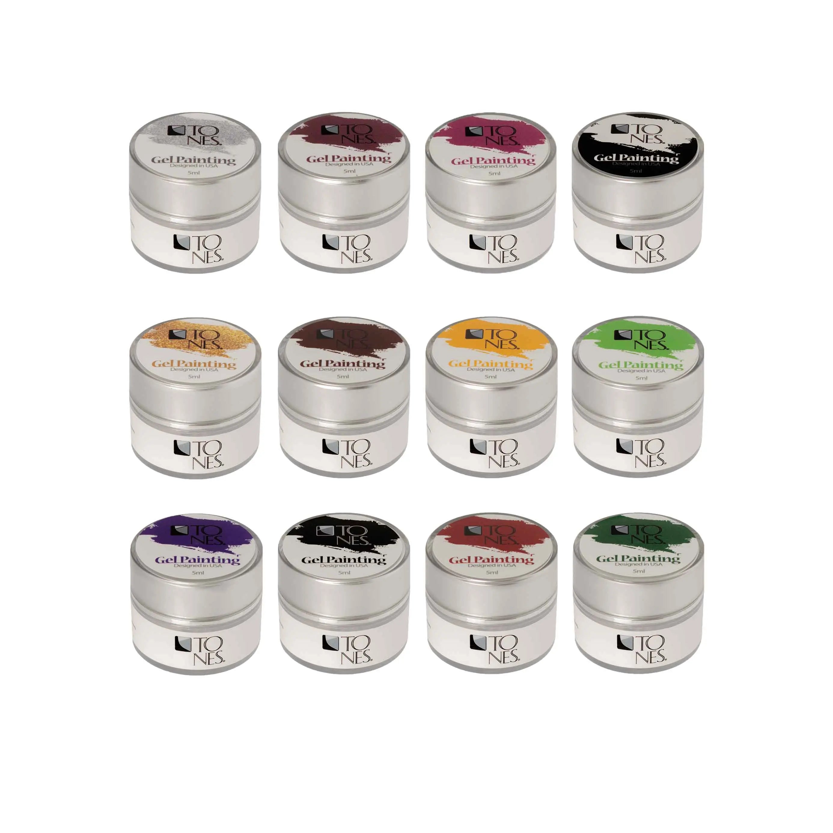 Gel Painting - Collection (12 x 5 mL / 0.17 oz) - Tones